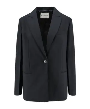 Closed Single-breasted Peak-lapel Blazer