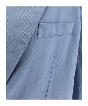 Closed Single-breasted Peak-lapel Blazer