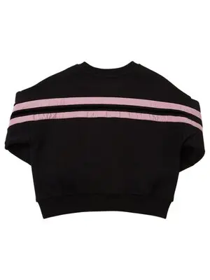 Moncler Sweatshirt And Sweatpants Set With Stripe Detailing - Black