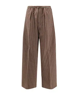 Closed Striped Wide-leg Pants