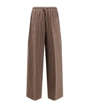 Closed Striped Wide-leg Pants