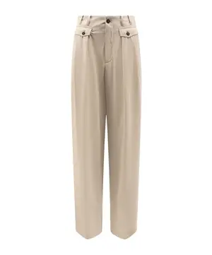Closed High-waisted Wide-leg Pants