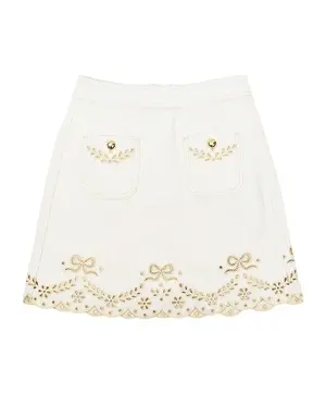 SELF-PORTRAIT Broderie Mini Skirt