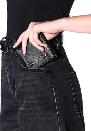 Armani Exchange Mini Wallet In Coated Fabric