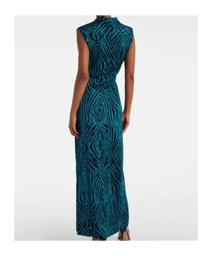 Diane Von Furstenberg Geri Zebra-print Jersey Maxi Dress