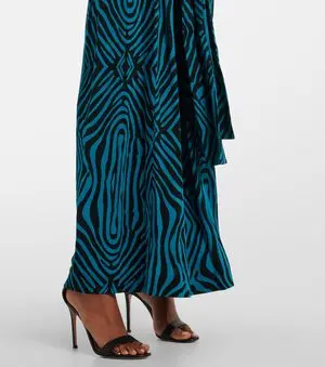 Diane Von Furstenberg Geri Zebra-print Jersey Maxi Dress