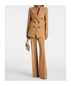 Chloé Wool Grain De Poudre Flared Pants