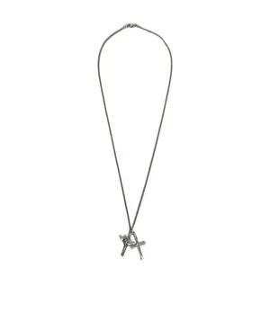 Emanuele Bicocchi Cross Pendant Necklace - Gray