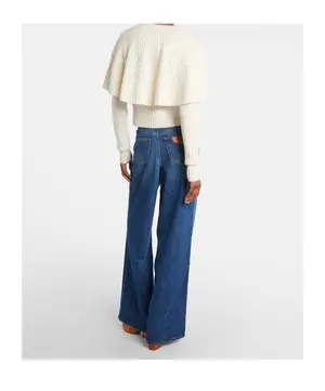 Chloé Caped Wool And Cashmere Top