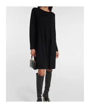 Jardin Des Orangers Round Neck Long Sleeve Ribbed Dress