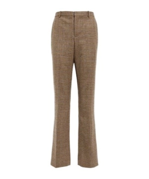 Loewe Plaid High-waisted Wool Pants