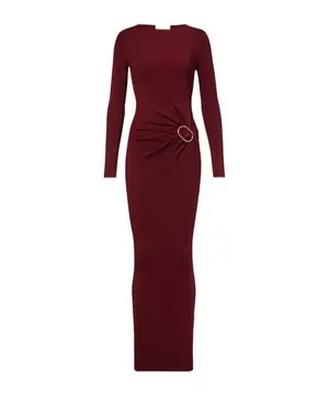 Roland Mouret Gathered Jersey Maxi Dress