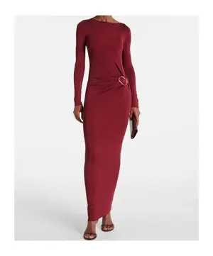 Roland Mouret Gathered Jersey Maxi Dress