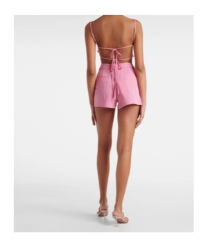 Blumarine Floral-appliqué Gabardine Shorts