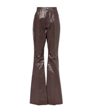 Rick Owens High-rise Coated Canvas Straight Pants
