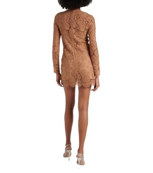 SELF-PORTRAIT Lace Mini Dress With Crystal Bow Details