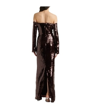 SELF-PORTRAIT Off-shoulder Sequined Gown