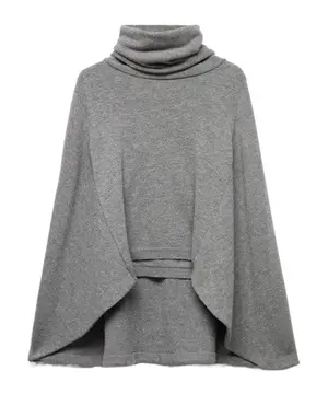 7 For All Mankind Wool Turtleneck Cape Sweater