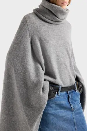 7 For All Mankind Wool Turtleneck Cape Sweater