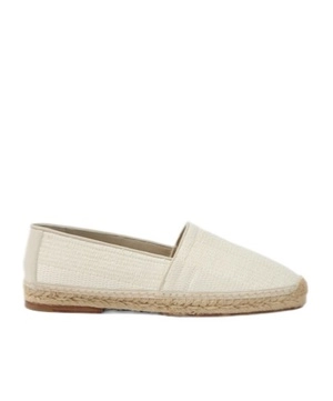 Brunello Cucinelli Suede-trimmed Woven Espadrilles - Nude