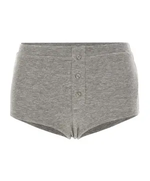 ENTIRE STUDIOS Limone Ribbed Booty Shorts - Gray