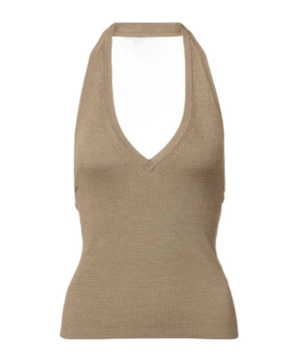 NILI LOTAN Halter Vest - Brown