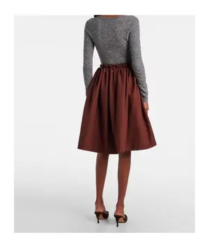 SHUSHU/TONG Logo Wool-blend Bodysuit