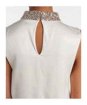 TOM FORD Embellished Silk Satin Top