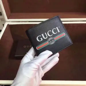 Gucci Print Leather Coin Wallet