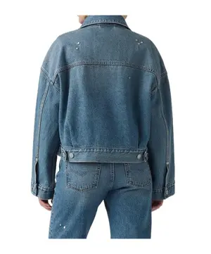 LEVI'S Embellished Cropped Denim Jacket