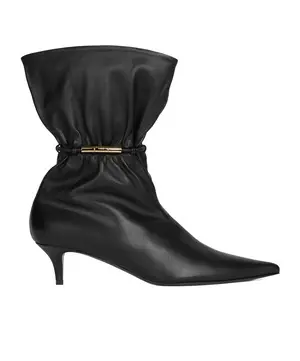 Balmain Sphynx Smooth Leather Ankle Boots