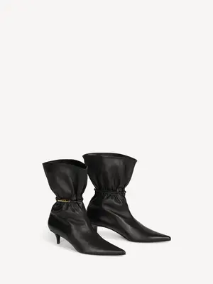 Balmain Sphynx Smooth Leather Ankle Boots