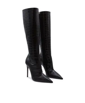 Paris Texas Vera Crocodile-effect Tall Boots