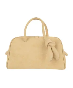 Jacquemus Knotted Handle Suede Shoulder Bag - No