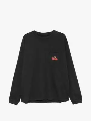 Rhude American Spirit Long Sleeve Pocket Tee - Blackred