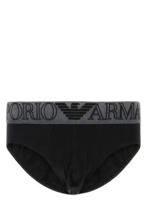 Emporio Armani S Stretch Cotton Briefs - Black
