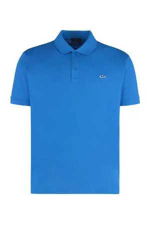 Paul & Shark Classic Short-sleeved Cotton Piqué Polo Shirt - Blue