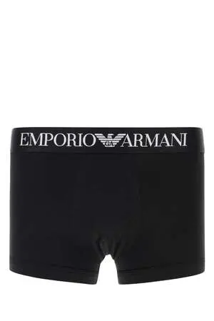Emporio Armani Stretch Cotton Boxer - Black