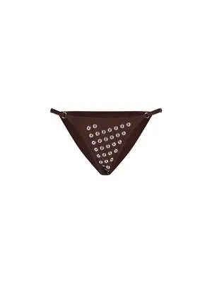 Gimaguas Embroidered-detail Bikini Bottom For - Brown