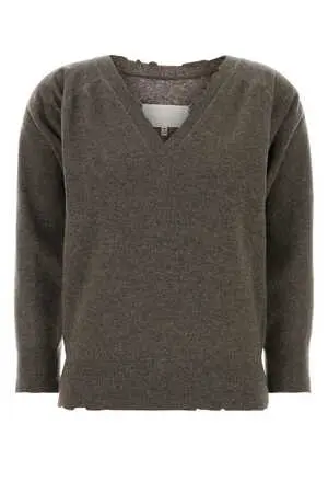 MAISON MARGIELA Virgin Wool V-neck Sweater