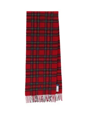 Polo Ralph Lauren Classic Plaid Fringe Scarf - Red