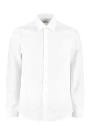 THE ALPHABET The Oxford Cotton Shirt With Rounded Hem - White