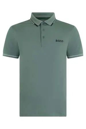 BOSS Short-sleeve Polo Shirt With Logo - Green