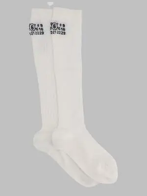 MAISON MARGIELA Ribbed Cotton Blend Socks - White