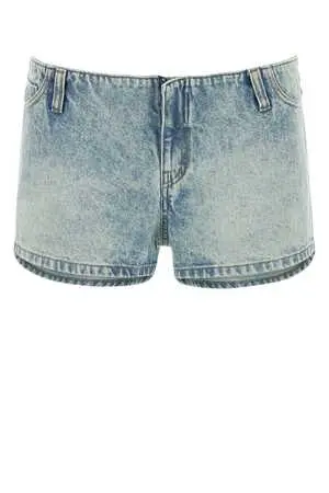 Gimaguas Denim Flor Mini Shorts For - Blue