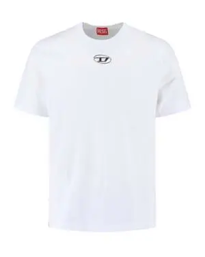 DIESEL® Logo Graphic Cotton T-shirt - Off/white