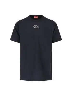 DIESEL® Regular Fit Cotton T-shirt - Black