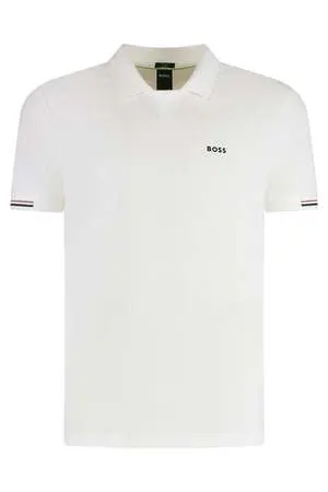 BOSS Technical Fabric Polo Shirt - White