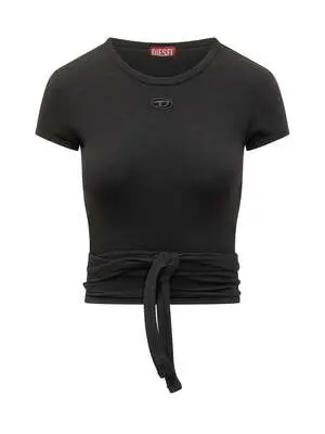 DIESEL® Graphic T-shirt With Tail Detail