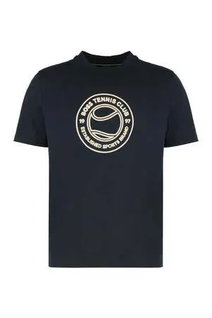 BOSS Sporty Graphic Cotton T-shirt - Blue